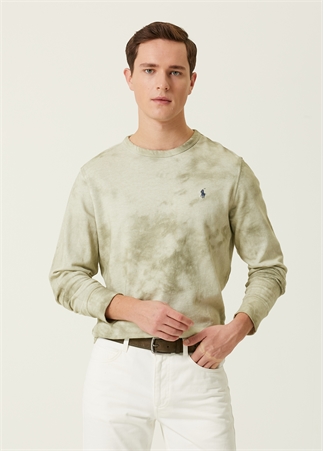 Polo Ralph Lauren Erkek Yeşil Batik Desenli Logolu Sweatshirt S EU Polo Ralph Lauren Erkek Yeşil Batik Desenli Logolu Sweatshirt S EU