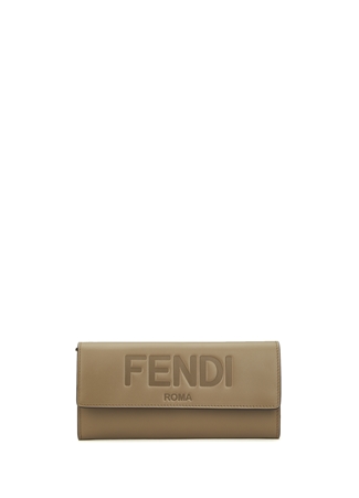 Fendi Kadın Vizon Logo Detaylı Deri Cüzdan Bej EU Fendi Kadın Vizon Logo Detaylı Deri Cüzdan Bej EU