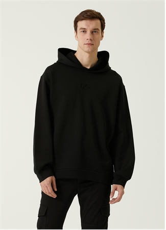 Dolce&Gabbana Erkek Siyah Kapüşonlu Logolu Sweatshirt 52 IT Dolce&Gabbana Erkek Siyah Kapüşonlu Logolu Sweatshirt 52 IT