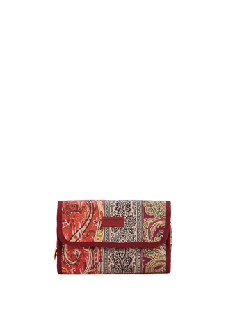 Etro Kadın Colorblocked Etnik Desenli Makyaj Çantası Kırmızı EU Etro Kadın Colorblocked Etnik Desenli Makyaj Çantası Kırmızı EU