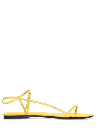 The Row Kadın Sarı İnce Bantlı Deri Sandalet 36.5 EU