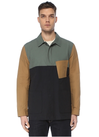 Palzileri Lab Erkek Polo Yaka Colorblock Ceket Sarı 50 IT Palzileri Lab Erkek Polo Yaka Colorblock Ceket Sarı 50 IT