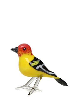 Nenartworld Sarılım Kuş Formlu Cam Obje Beyaz