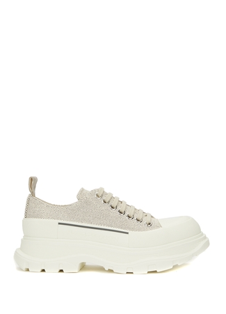 Alexander McQueen Kadın Bej Beyaz Dokulu Kalın Tabanlı Sneaker 38 EU Alexander McQueen Kadın Bej Beyaz Dokulu Kalın Tabanlı Sneaker 38 EU