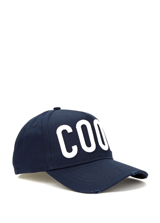 Dsquared2 Erkek Lacivert Yazı Nakışlı Şapka EU Dsquared2 Erkek Lacivert Yazı Nakışlı Şapka EU