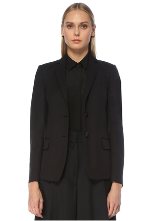 Dries Van Noten Kadın Siyah Kelebek Yaka Blazer Ceket 38 FR