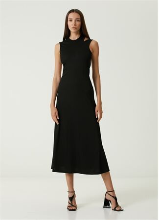 Christopher Esber Kadın Siyah Sırt Detaylı Midi Elbise 8 US