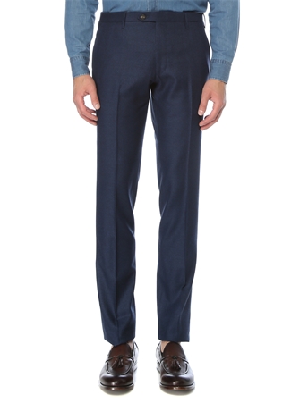 Rota Erkek Koyu Mavi Dar Paça Yün Pantolon Lacivert 54 IT