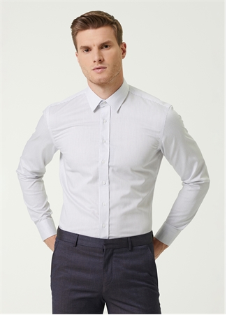 Network Erkek Slim Fit Beyaz Lacivert Çizgili Non Iron Gömlek 38 EU Network Erkek Slim Fit Beyaz Lacivert Çizgili Non Iron Gömlek 38 EU