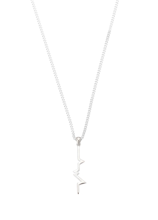 AtolyeWolf Erkek İşlemeli Nabız Plakalı Gümüş Rengi Kolye Gri EU AtolyeWolf Erkek İşlemeli Nabız Plakalı Gümüş Rengi Kolye Gri EU