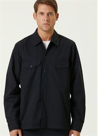 Boss Erkek Siyah İngiliz Yaka Gömlek L EU