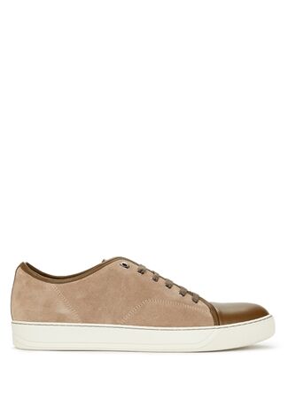 Lanvin Erkek Bej Logolu Deri Sneaker 7 UK
