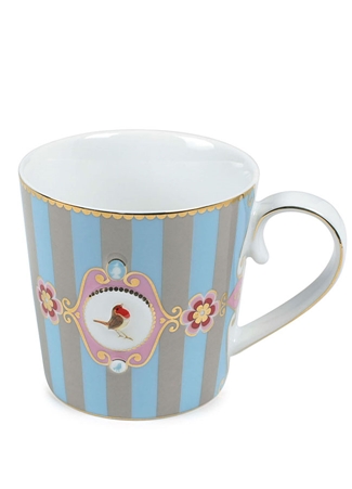 Pip Studio Love Bird Mavi Haki Çizgili Mug