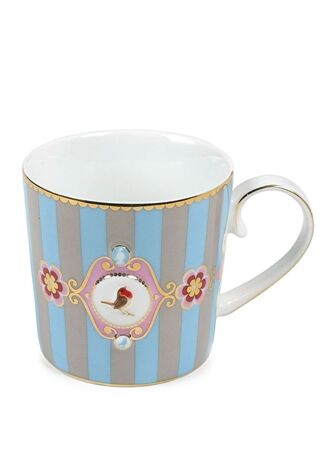 Pip Studio Love Bird Çizgili Mug Mavi Pip Studio Love Bird Çizgili Mug Mavi