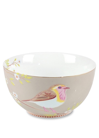 Pip Studio Floral Kuş Desenli Haki Kase