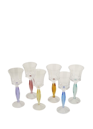 Moser Colorblocked 6li Kristal Kadeh Seti Çok Renkli Moser Colorblocked 6li Kristal Kadeh Seti Çok Renkli