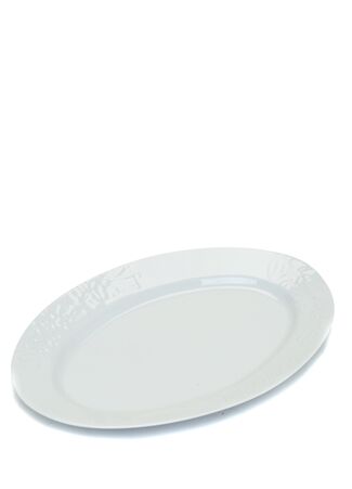 Philippe Deshoulieres Promenade Beyaz Motif Detaylı Çukur Porselen Tabak Çok Renkli