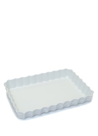 Philippe Deshoulieres California Beyaz Kıvrımlı Porselen Fırın Kabı Çok Renkli