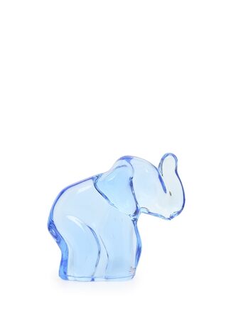 Moser Fil Formlu Kristal Heykel Mavi Moser Fil Formlu Kristal Heykel Mavi