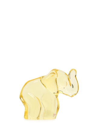 Moser Fil Formlu Kristal Heykel Sarı