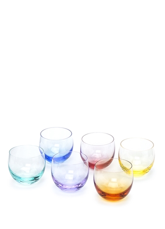 Moser 6lı Renkli Kristal Bardak Seti Çok