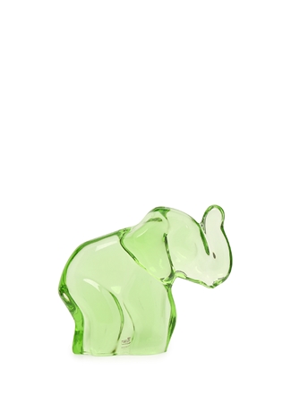 Moser Fil Formlu Kristal Heykel Yeşil