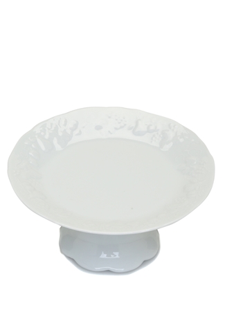 Philippe Deshoulieres Beyaz Yuvarlak Formlu Porselen Kek Standı Çok Renkli