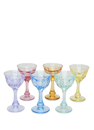 Moser Colorblocked Kristal 6lı Kadeh Seti Moser Colorblocked Kristal 6lı Kadeh Seti