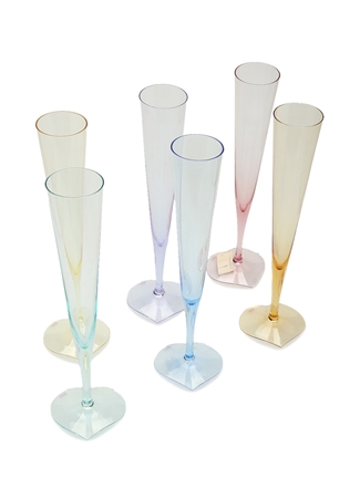 Moser Colorblocked Ayaklı 6lı Kristal Kadeh Seti Moser Colorblocked Ayaklı 6lı Kristal Kadeh Seti