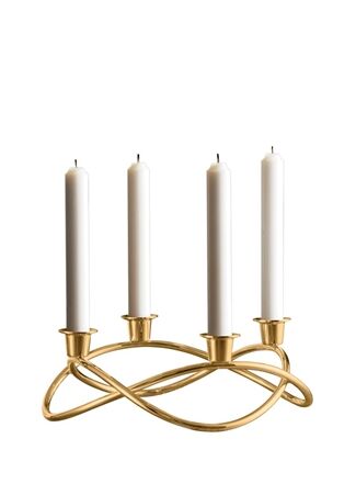 Georg Jensen Season Gold 4 Kollu Dekoratif Şamdan Georg Jensen Season Gold 4 Kollu Dekoratif Şamdan