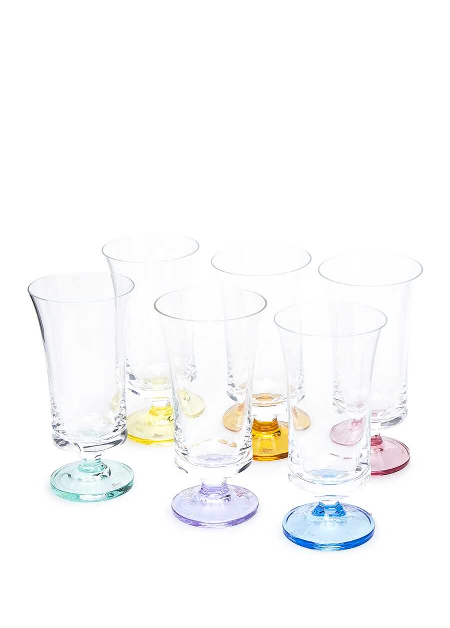 Moser - Colorblocked 6-Piece Crystal Glass Set
