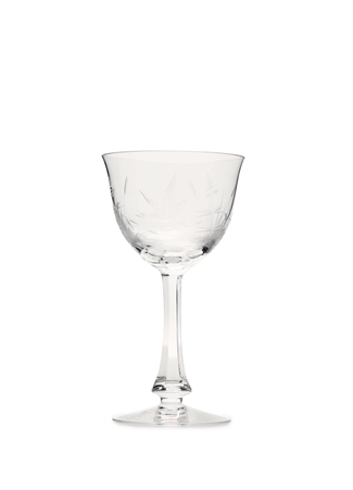 Moser Desenli Kristal Şarap Kadehi Çok Renkli