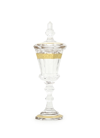 Moser Gold Şerit Detaylı Kristal Şekerlik Çok Renkli Moser Gold Şerit Detaylı Kristal Şekerlik Çok Renkli