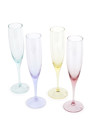Moser Colorblocked 6li Kristal Şampanya Kadeh Seti Çok Renkli Moser Colorblocked 6li Kristal Şampanya Kadeh Seti Çok Renkli