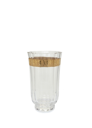 Moser Gold Şeritli Çizgi Dokulu Kristal Vazo Moser Gold Şeritli Çizgi Dokulu Kristal Vazo
