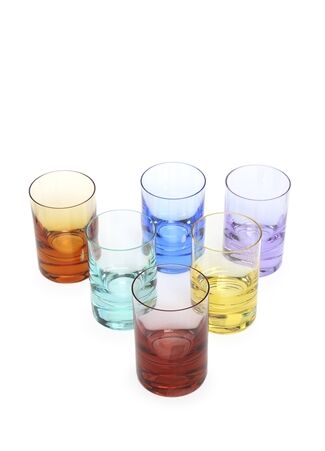 Moser 6lı Renkli Kristal Bardak Seti Çok
