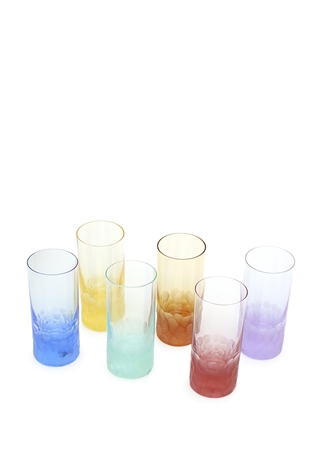 Moser Colorblocked El Yapımı 6lı Kristal Bardak Seti Çok Renkli Moser Colorblocked El Yapımı 6lı Kristal Bardak Seti Çok Renkli