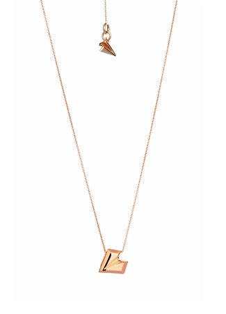 Her Story Kadın Rose Gold Origami Kalp Formlu Altın Rengi Kolye Pembe EU IT Her Story Kadın Rose Gold Origami Kalp Formlu Altın Rengi Kolye Pembe EU IT