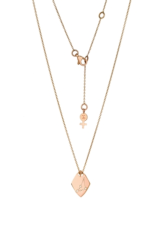 Her Story Kadın Zodiac Rose Gold Oğlak Burcu Altın Rengi Kolye Pembe EU IT Her Story Kadın Zodiac Rose Gold Oğlak Burcu Altın Rengi Kolye Pembe EU IT