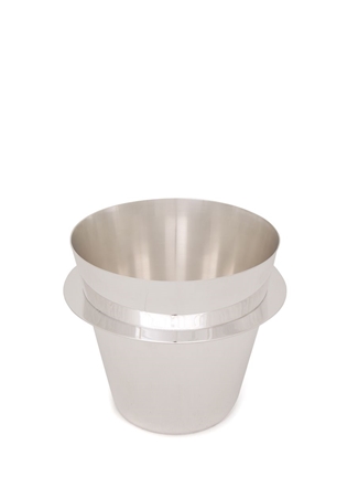 Ercuis Silver Silindir Formlu Gümüş Rengi Şampanya Kovası Gri