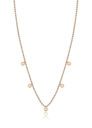 Kısmet by Milka Kadın 5 Taşlı Rose Altın Rengi Kolye EU