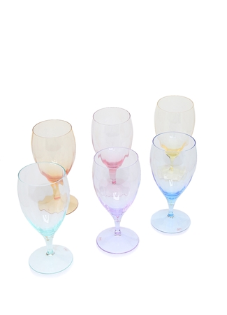 Moser 6lı Renkli Kristal Bardak Seti Çok