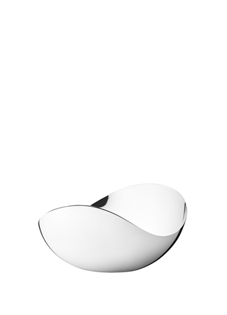 Georg Jensen Bloom Large Silver Çelik Dekoratif Kase Gri