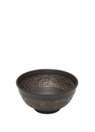 Esma Dereboy Bronz El Yapımı Yuvarlak Dekoratif Kase 15 cm Kahverengi