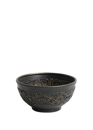 Esma Dereboy Bronz El Yapımı Dekoratif Seramik Kase 20 cm Kahverengi