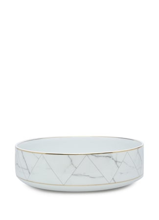 Vista Alegre Atlantis Carrara Mermer Desenli Porselen Kase Siyah