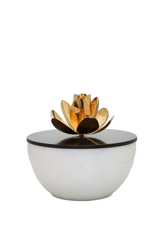 Accract Manolya Çiçek Çanak Beyaz