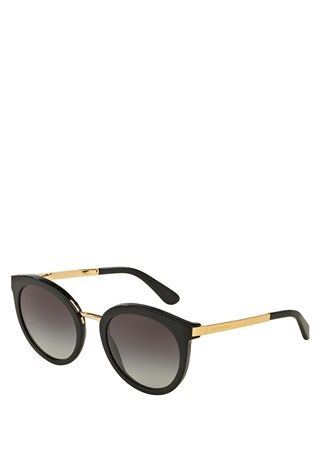 Dolce&Gabbana Kadın Siyah Cat Eye Formlu Güneş Gözlüğü 52 EU