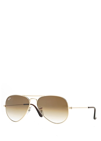Ray-Ban Gold Pilot Stil Güneş Gözlüğü Altın Rengi 58 EU Ray-Ban Gold Pilot Stil Güneş Gözlüğü Altın Rengi 58 EU