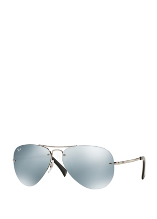 Ray-Ban Silver Pilot Stil Güneş Gözlüğü Gri 59 EU Ray-Ban Silver Pilot Stil Güneş Gözlüğü Gri 59 EU
